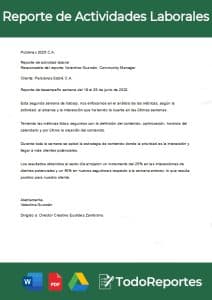 Reporte de actividades laborales: formato, cómo hacerlo y ejemplos ...